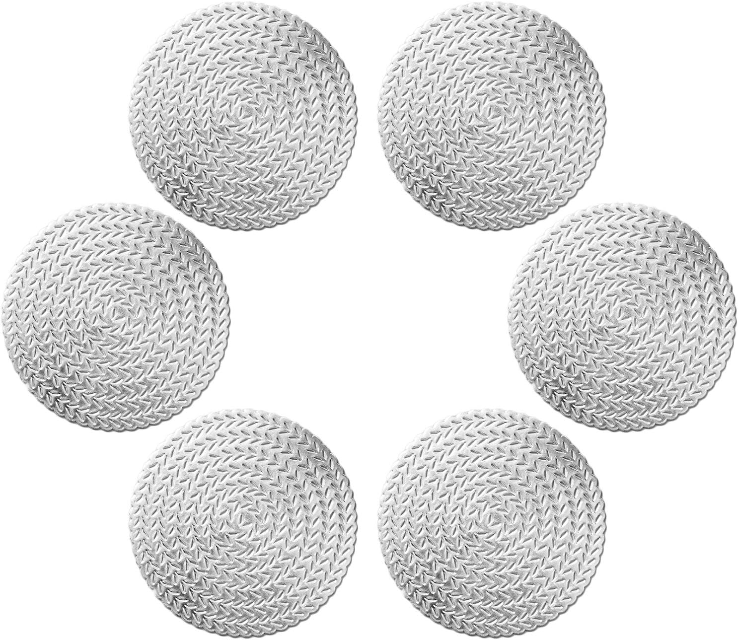 Landon Tyler Beaded Coasters - Set of 4 - Silver : Amazon.co.uk: Home ...