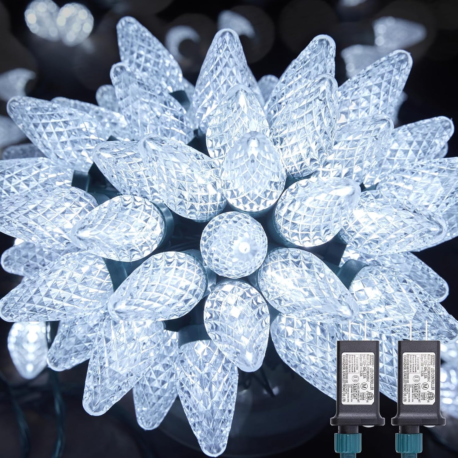 Brightown 2 Pack C9 Christmas Lights - Total 162 FT 200 LED String ...