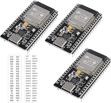 Amazon.co.jp: ESP32 開発ボード WiFi + Bluetooth マイクロコントローラ デュアルコア ESP-32 ESP ...