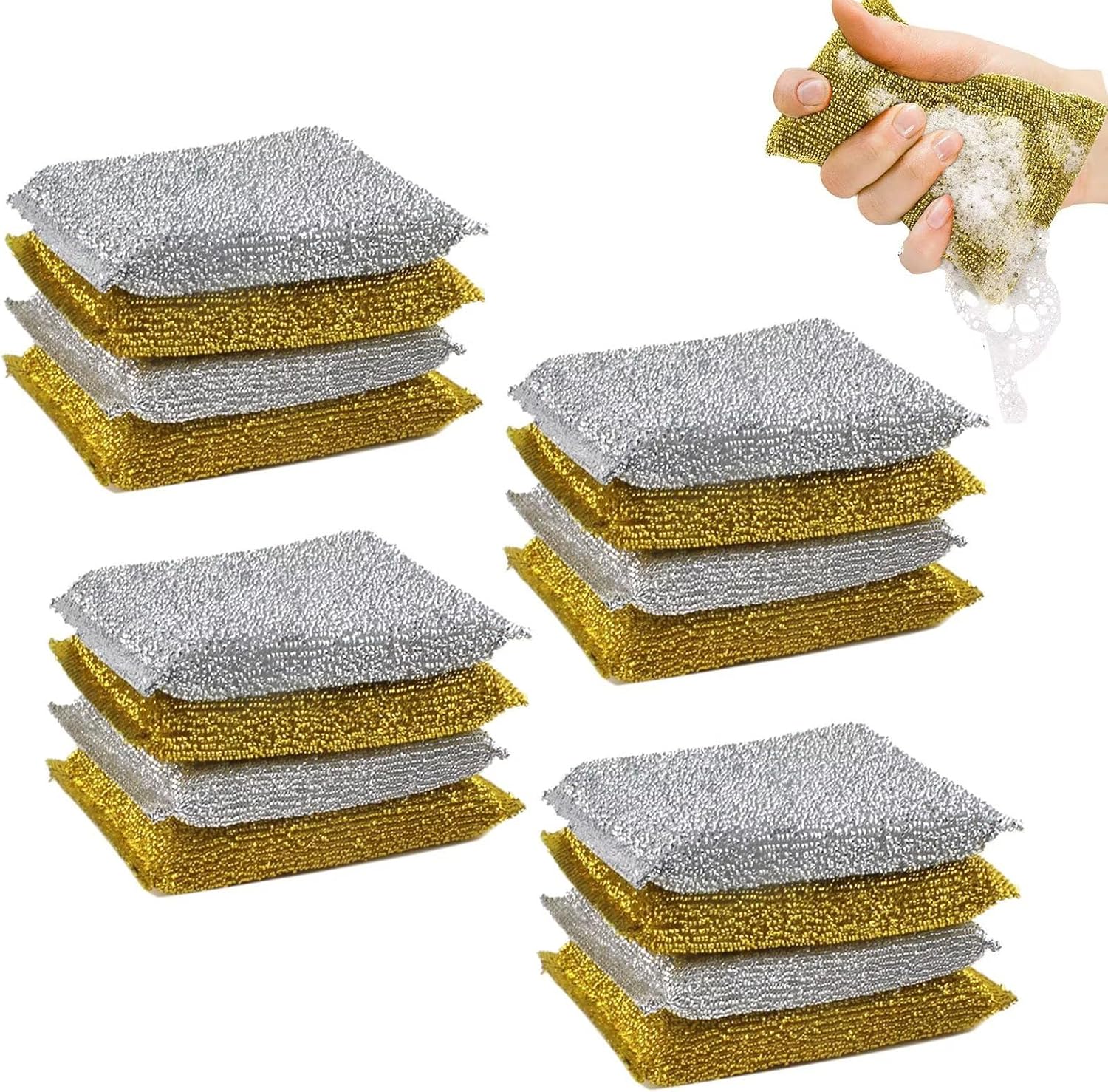 Amazon.com: Typutomi 16PCS Kitchen Scrubbing Sponges, Heavy Duty ...
