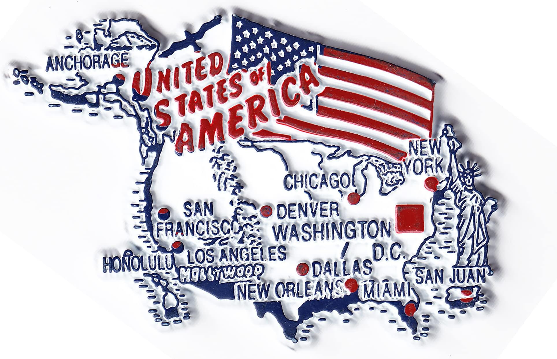 Amazon.com: USA Map - Acrylic State Magnet (3" x 2"): Home & Kitchen