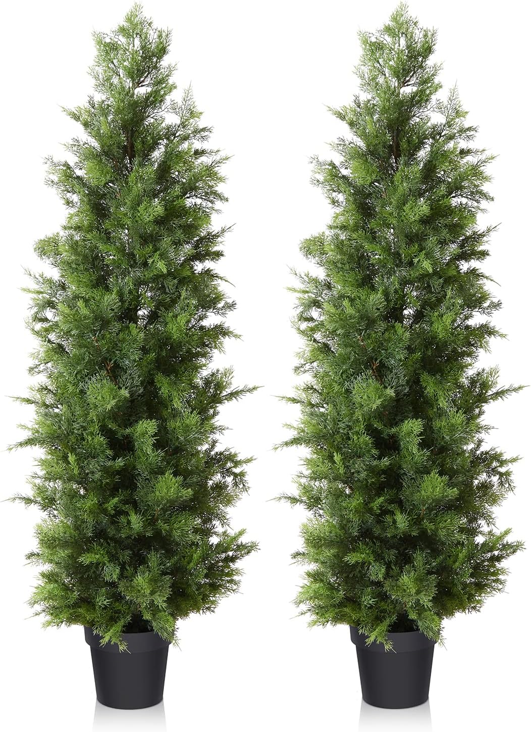 Amazon.com - Artificial Topiary Tree 2-Set - Beautiful Realistic Faux ...