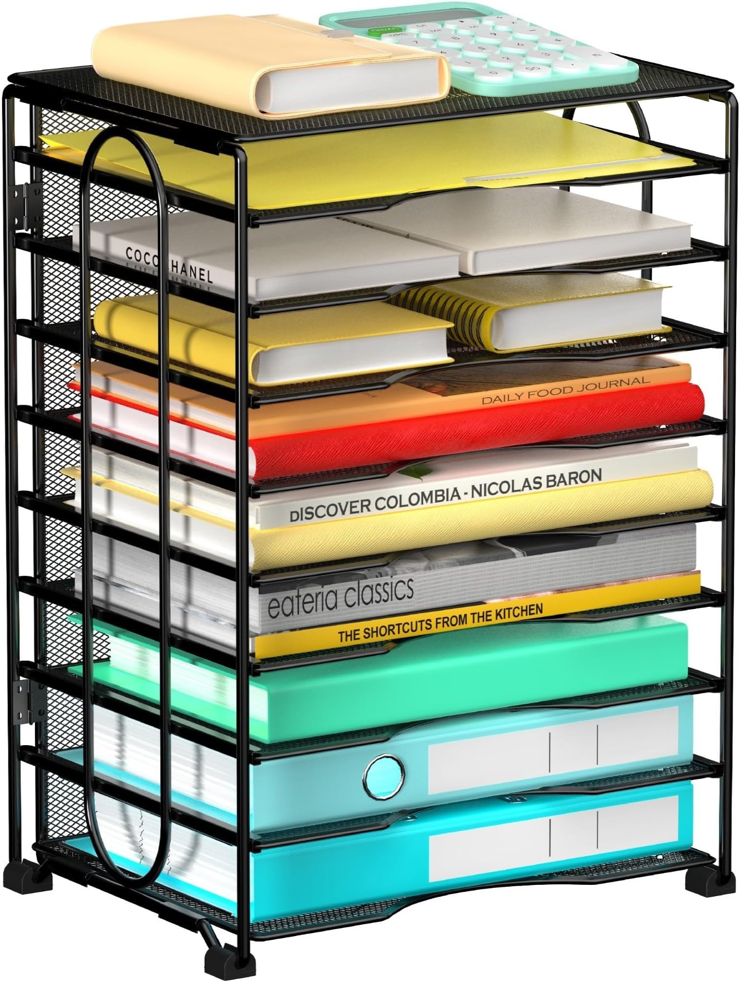 Amazon.com: Kuntine.B 10-Tier Desktop File Sorter Desk Organizer Letter ...