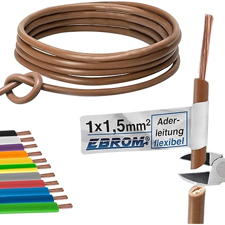 Aderleitung - Einzelader flexibel - PVC Leitung - H07V-K 2,5 mm² ...