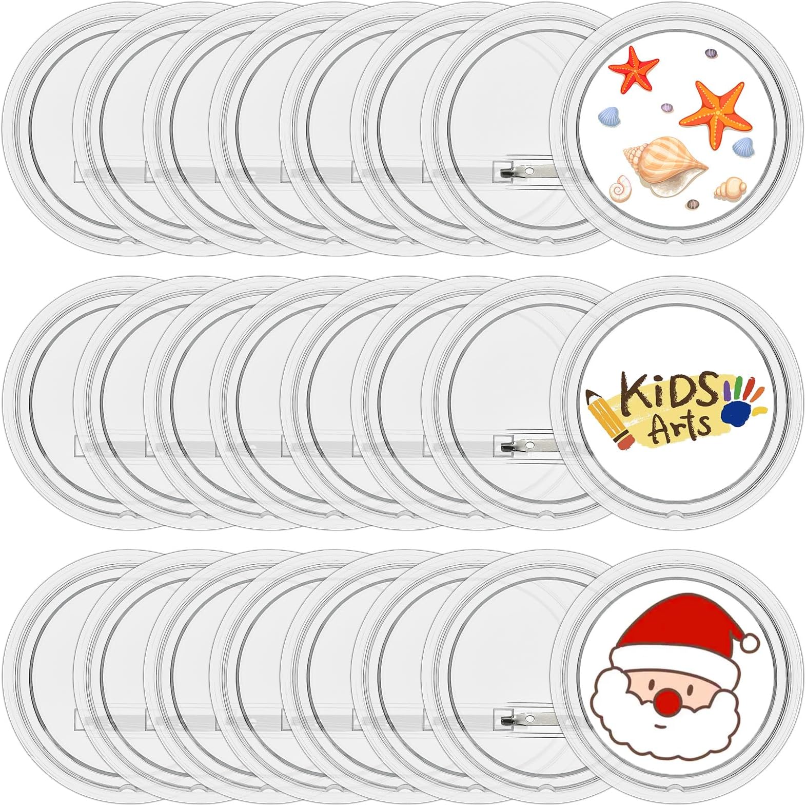 Amazon.com: BEAMNOVA 100 Pack Acrylic Button Pins 58mm 2.28in 2-1/4 ...