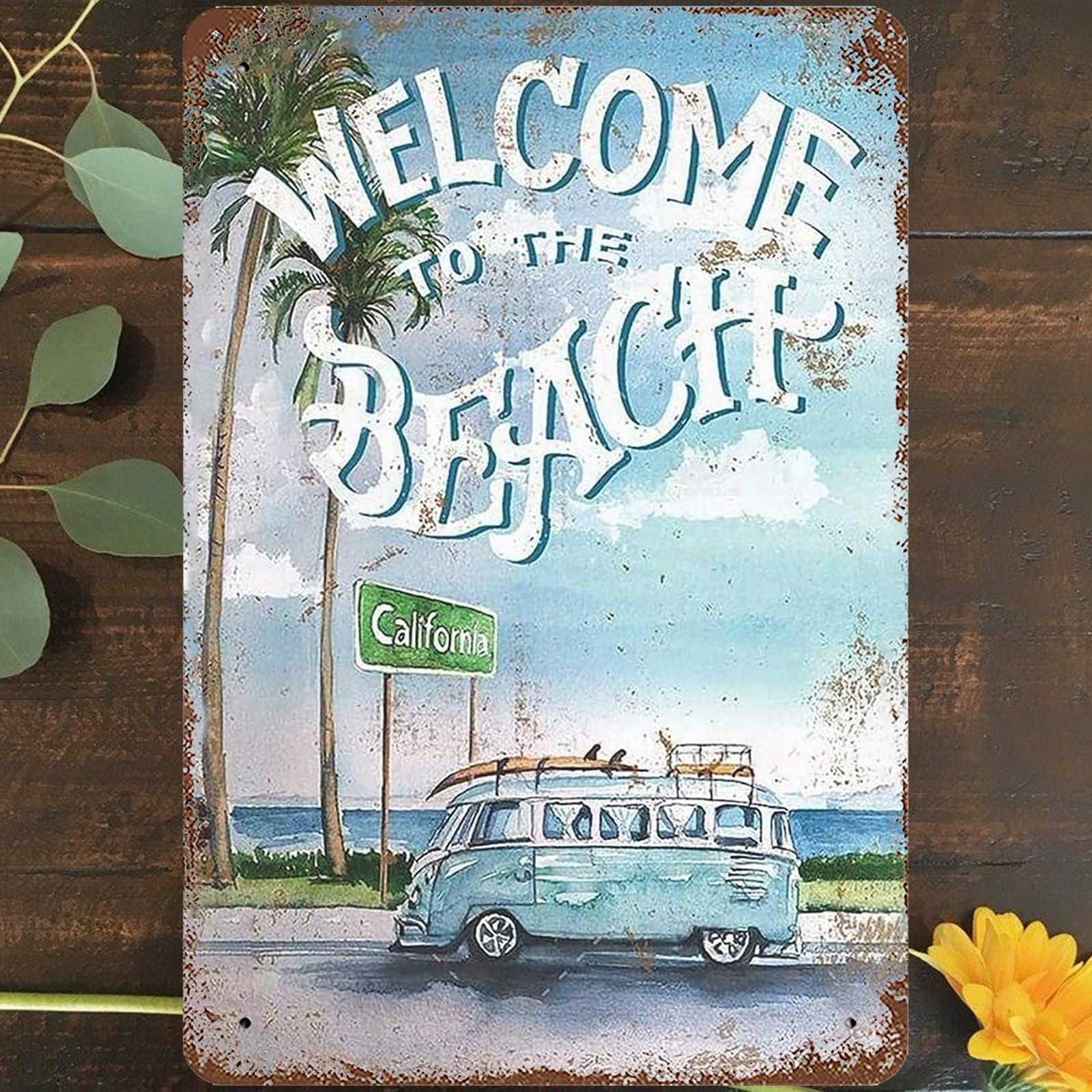 Amazon.com : Swono Surf Boards Tin Signs,Surf Wear Rental Welcome ...