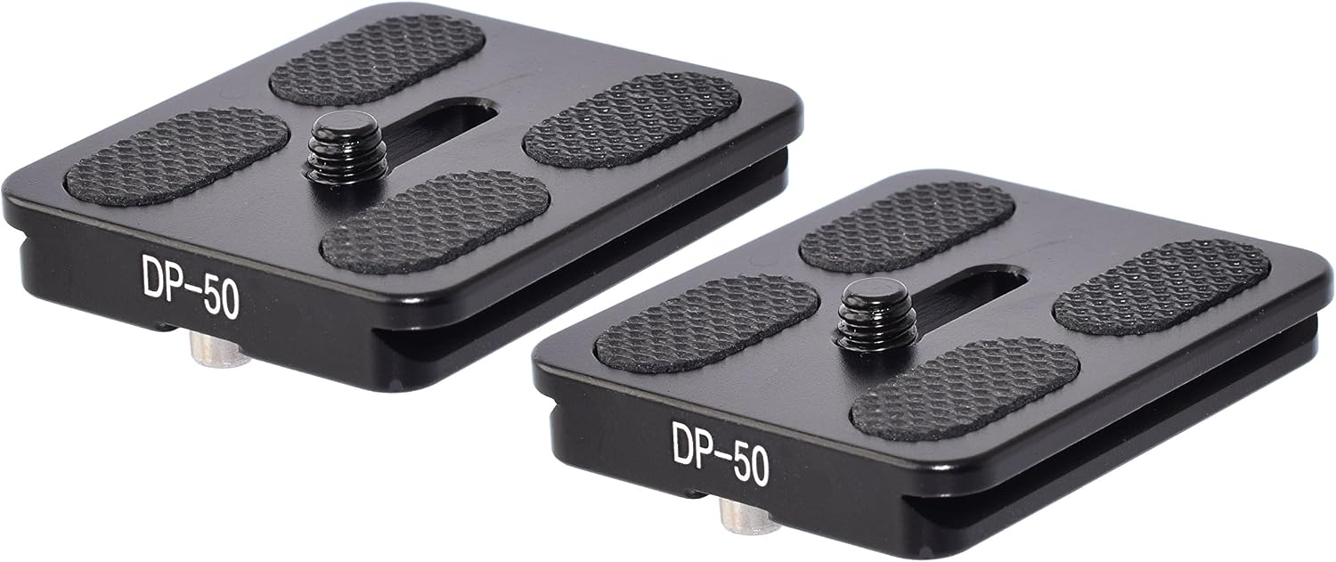 Amazon.com : 2 Pack DP-50 50mm QR Lens/Camera Body Plate Arca & RRS ...