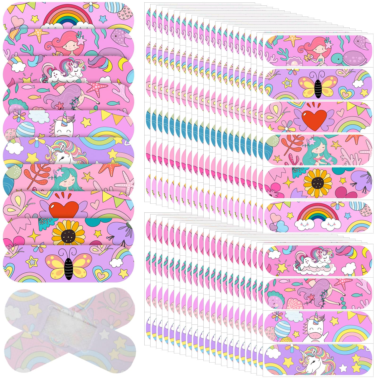 Amazon.com: Patelai 300 Pieces Kids Bandages Bulk 10 Styles Children's ...