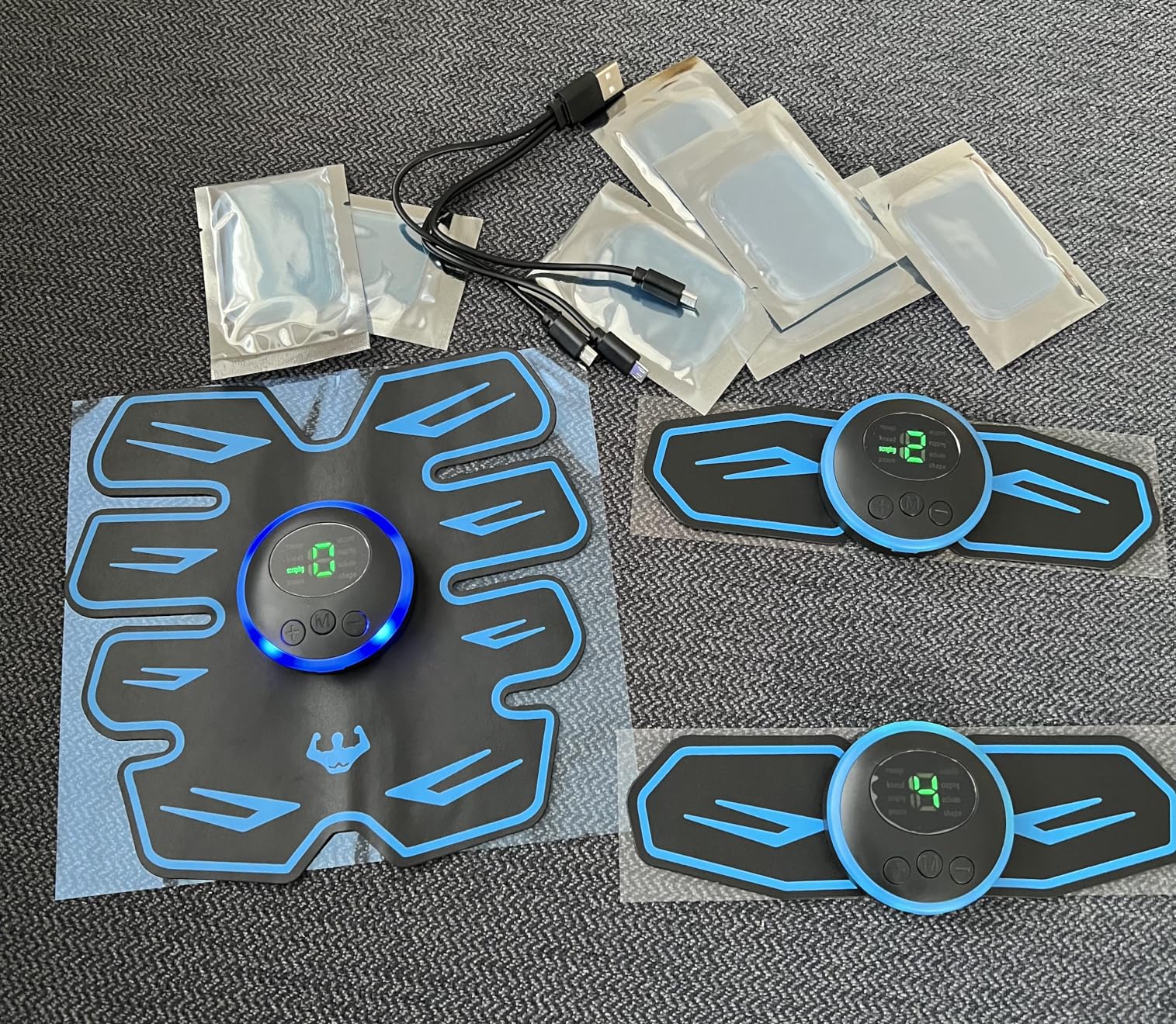 LOFFU ABS Stimulator for Men Women, EMS Muscle Trainer, Full-body ...