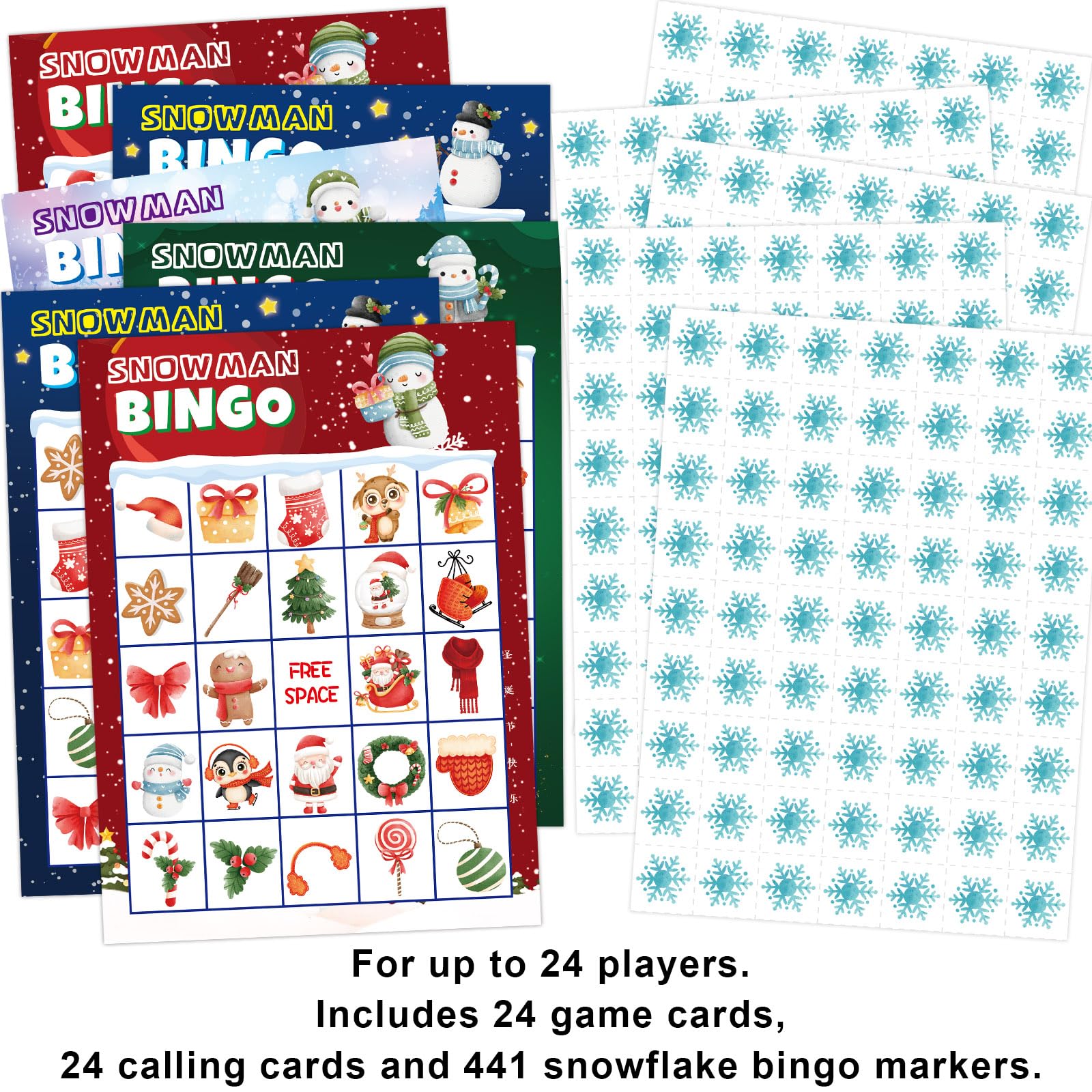 Bingo Markers Christmas Bingo Cards | Party Bingo Sheets | Cute ...