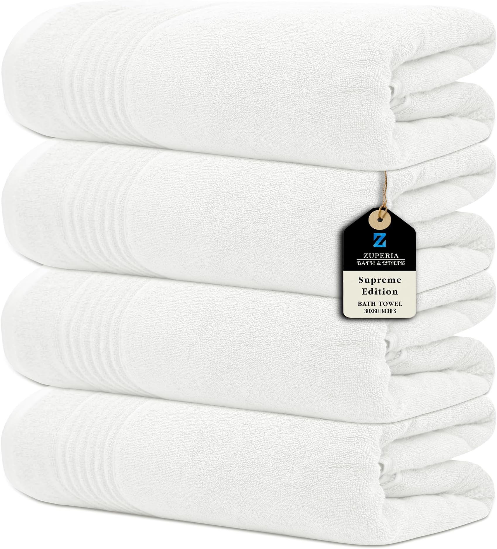 Amazon.com: LANE LINEN Luxury Bath Towels Set of 4 (28" x 54") - 100% ...