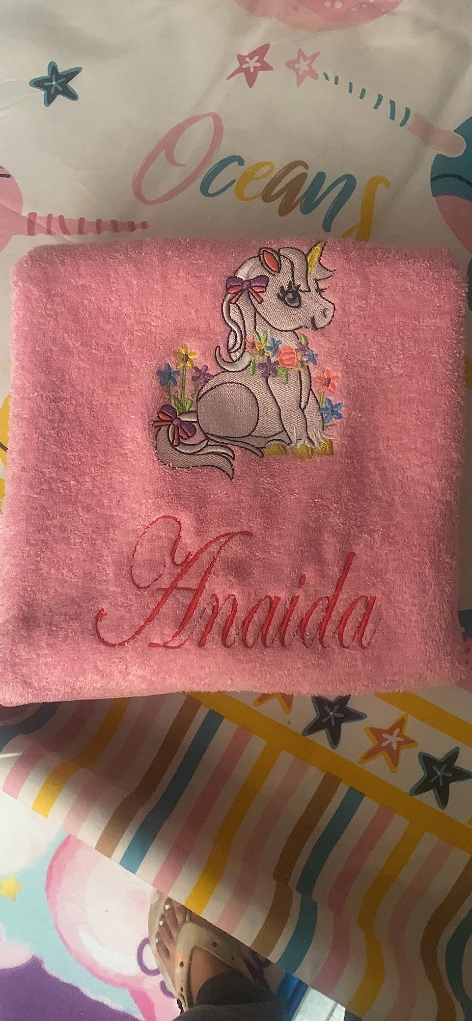 TurtleLittle, Cotton, My Little Pony Unicorn Personalised Kids Bath ...