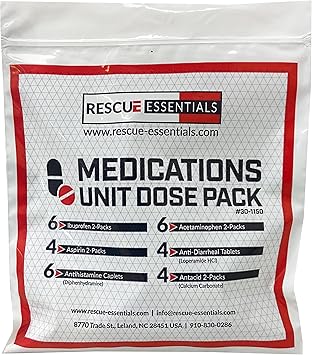 Amazon.com: Rescue Essentials Medications Unit Dose Pack : Health ...