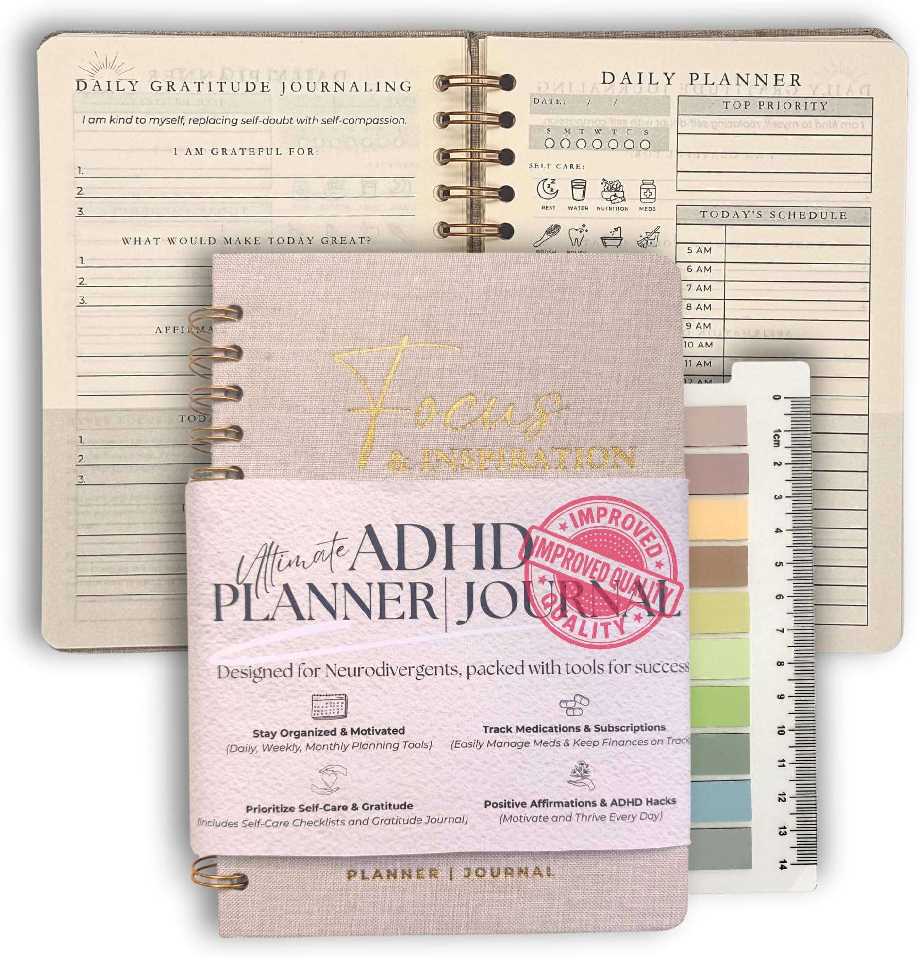 Amazon.com : Neurodivergent ADHD Planner - Spiral Bound Monthly, Weekly ...