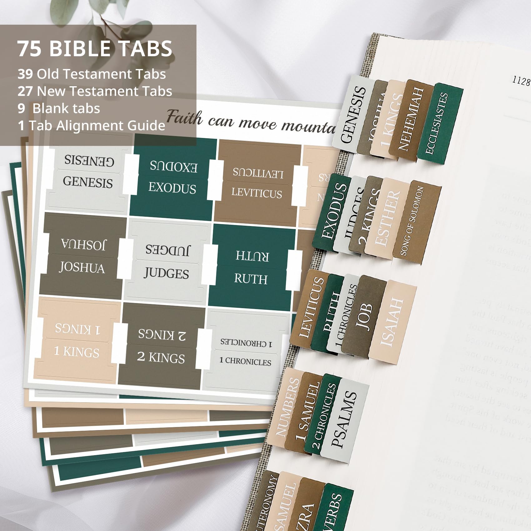 Snapklik.com : Bible Tabs For Women & Men, Laminated Bible Tabs For ...