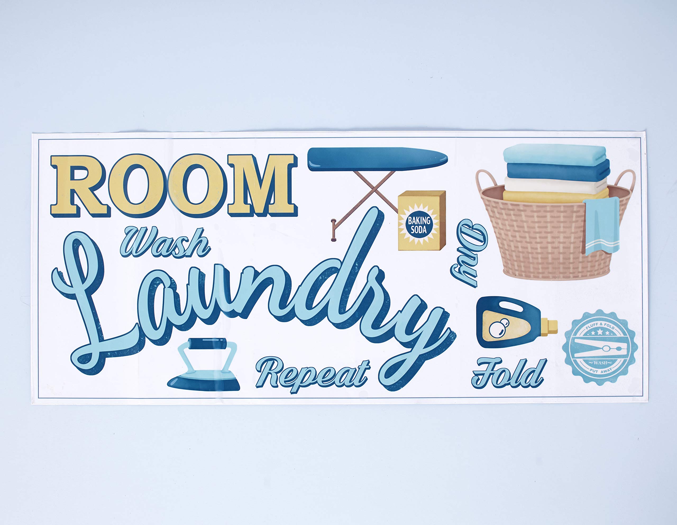 Amazon.com: Lively Laundry Room Wall Art Sticker Decals - Artistic ...