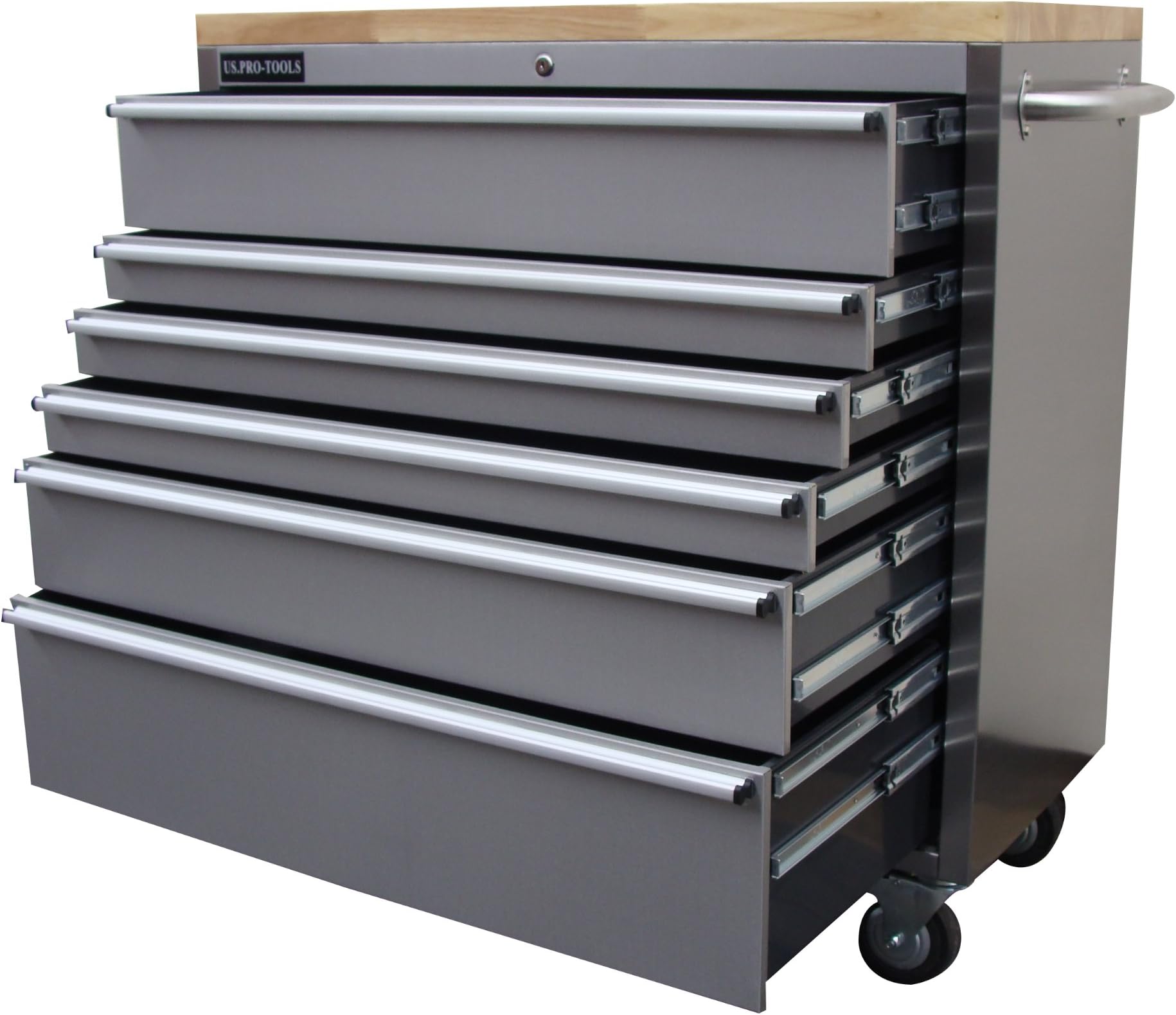 US PRO Tool Box Tools 7 Drawer Roller Cabinet with Tools : Amazon.co.uk ...