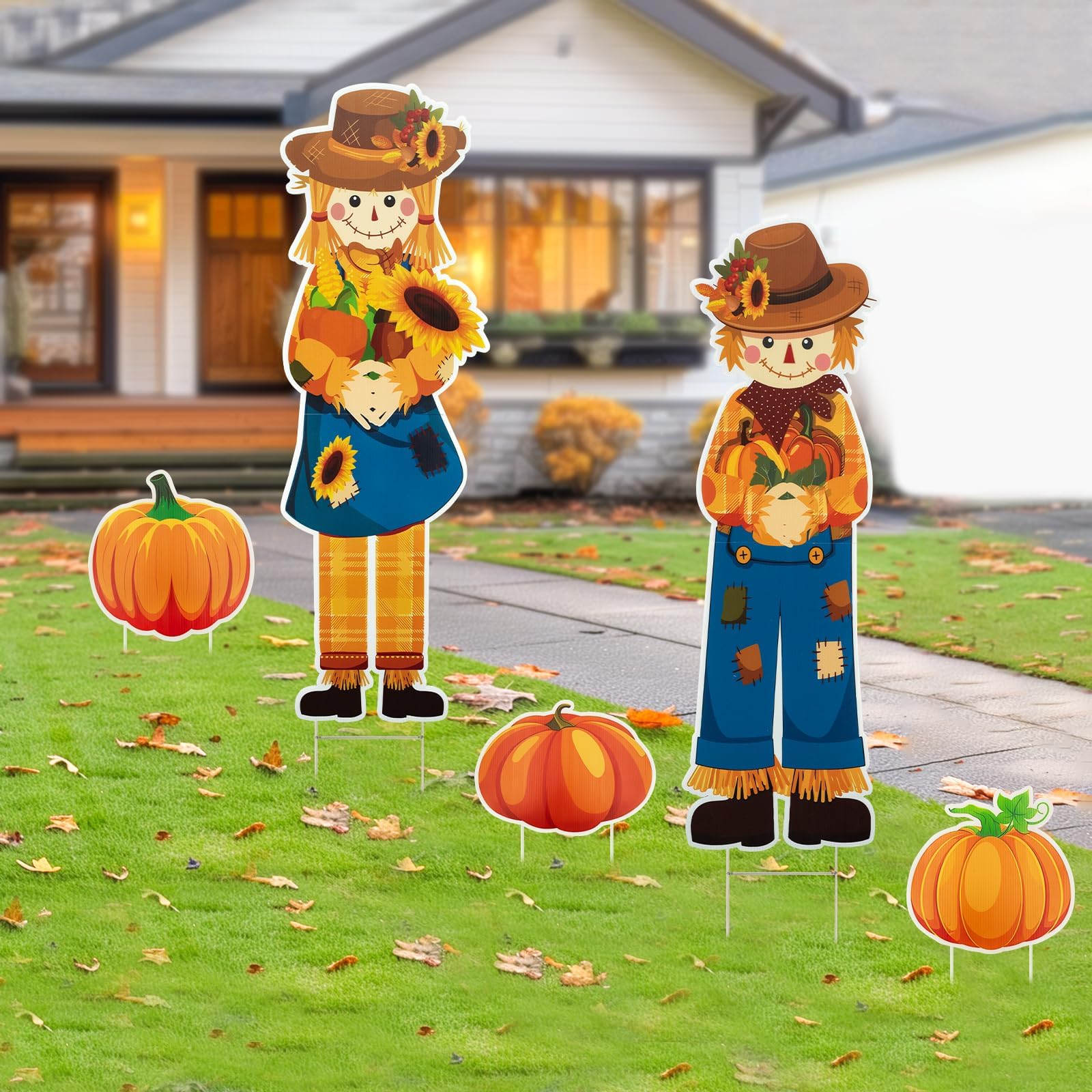 Amazon.com : 9 PCS Fall Yard Signs Fall Leaves Yard Stakes Autumn ...