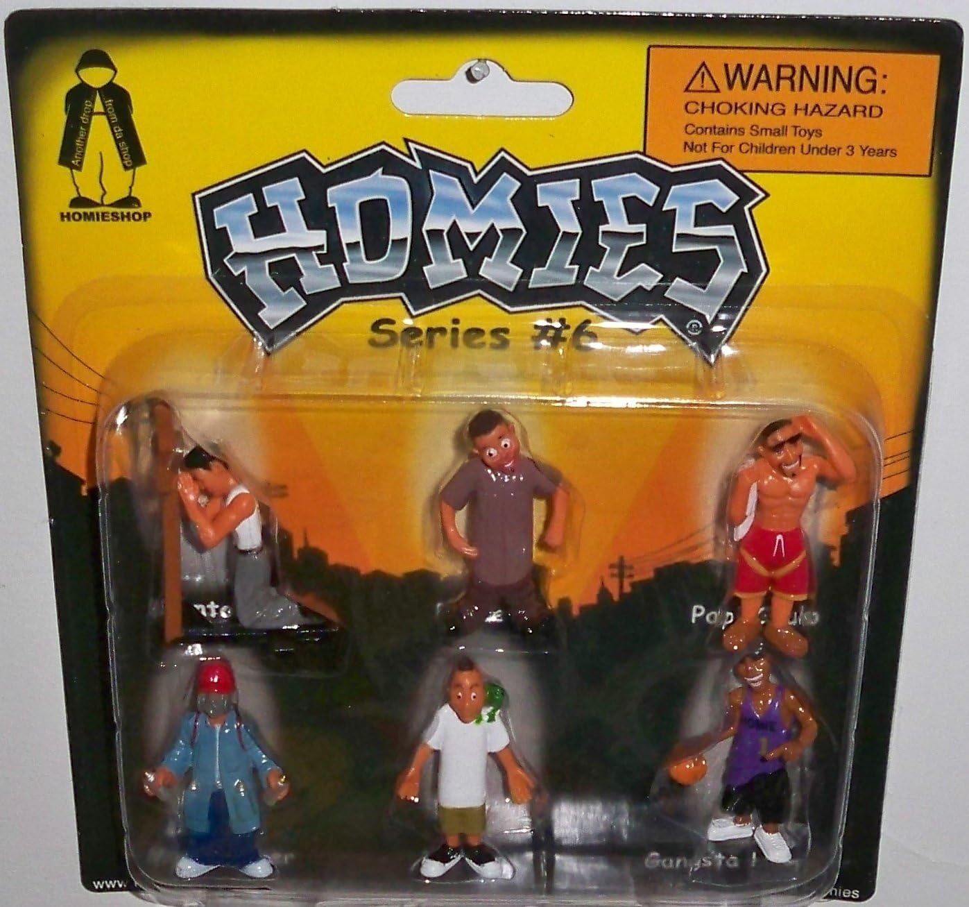 Homies Series #6 Carded Set 4 (Santos, Puppet, Papi Chulo, Mad Bomber ...