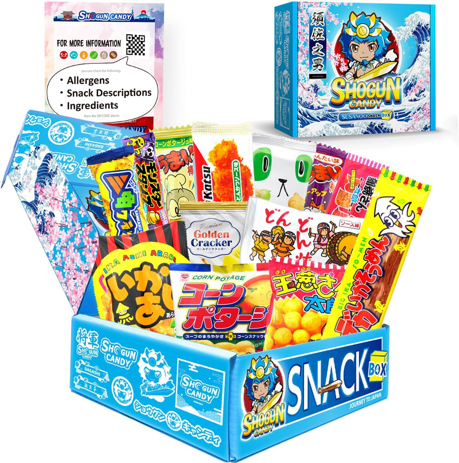 Amazon.com : Bless Toys Japanese Snacks Box Candy & Snacks Dagashi ...