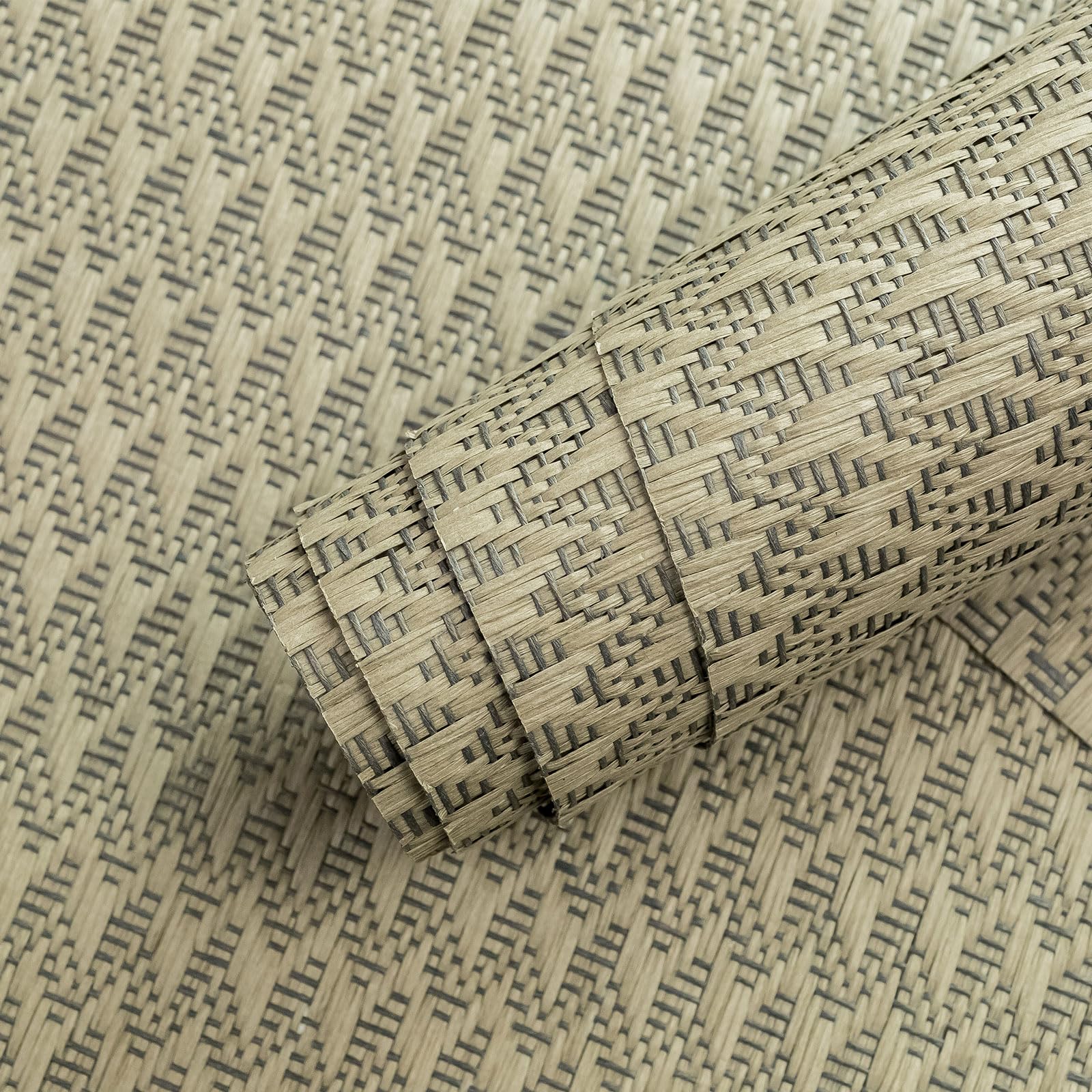 GoDear Design Faux Grasscloth Wallpaper for Bedroom Living Room, 100% ...