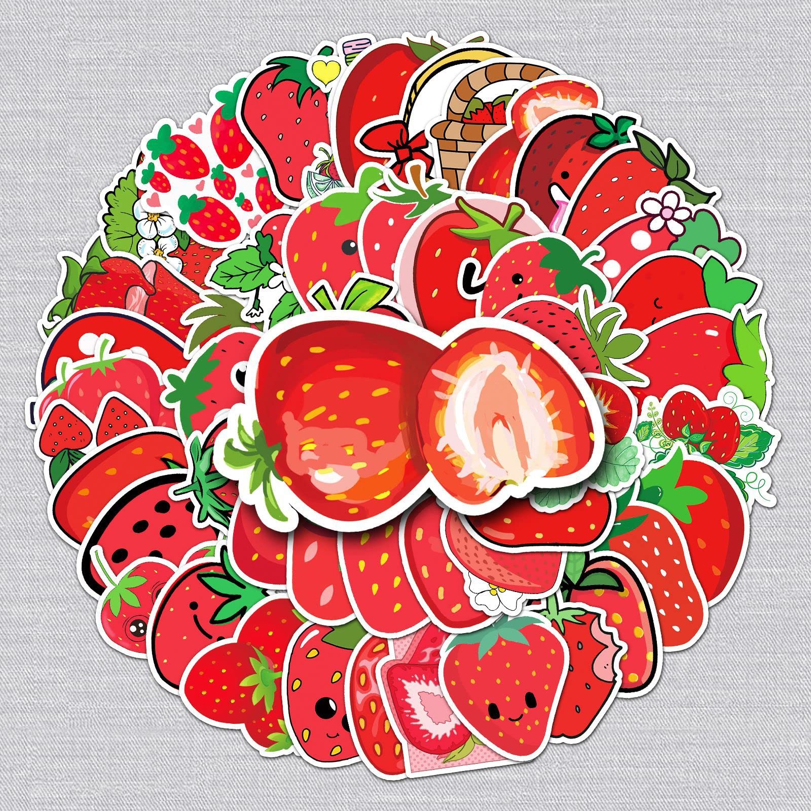 50 Pcs Strawberry Stickers for Kids Teens Adults Boys Girls Gift ...