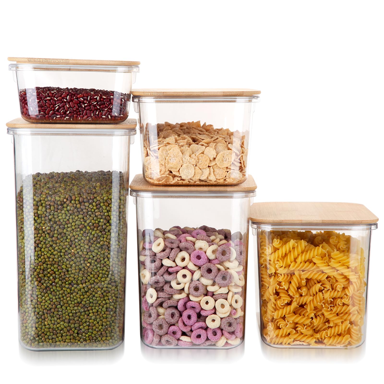 Amazon.com: ROQILA Large Capacity Plastic Food Storage Containers with ...