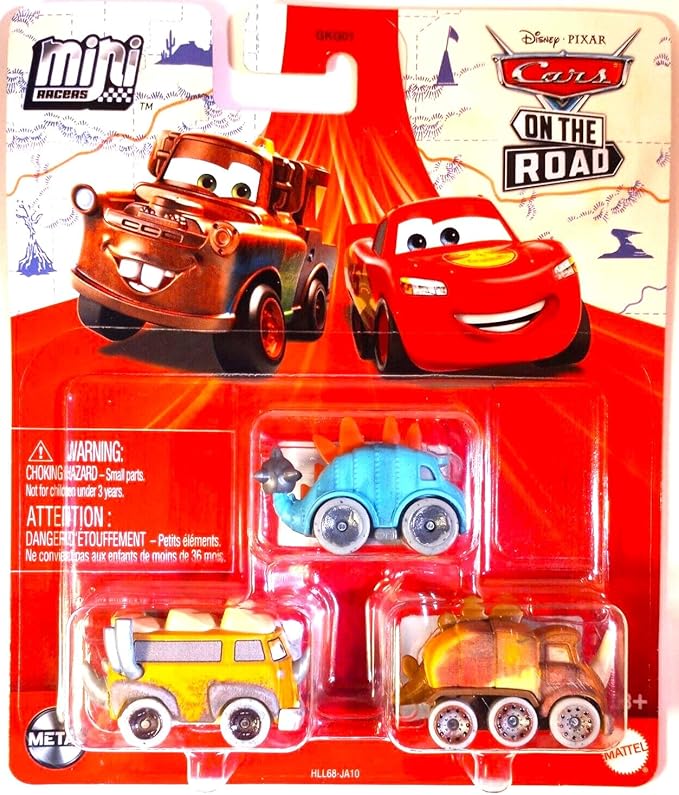 Amazon.com: Disney Cars Mini Racers 3-Pack (Quadratorquosaur ...