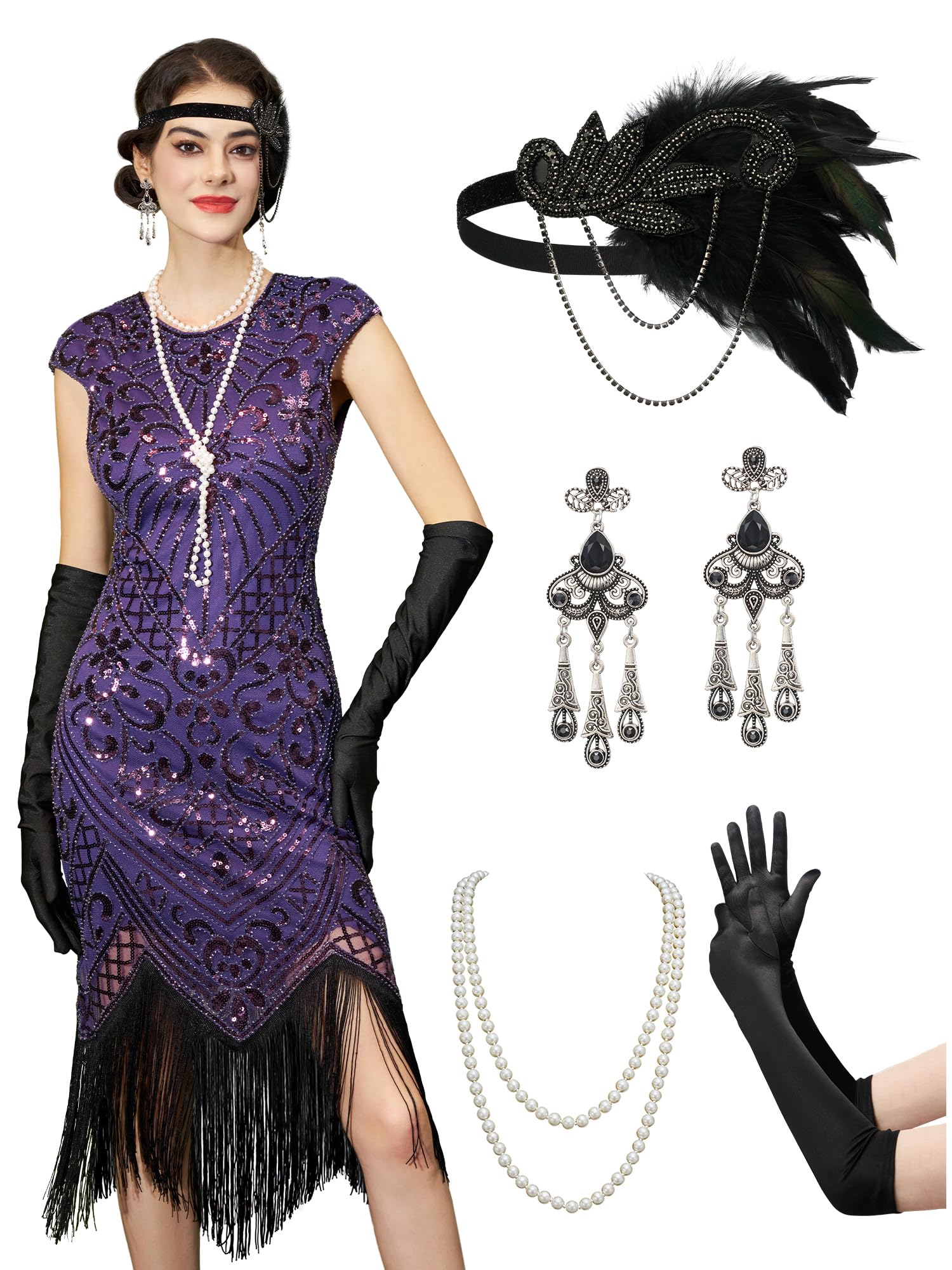 Snapklik.com : YESSA 1920s Flapper Dresses For Women Great Gatsby ...
