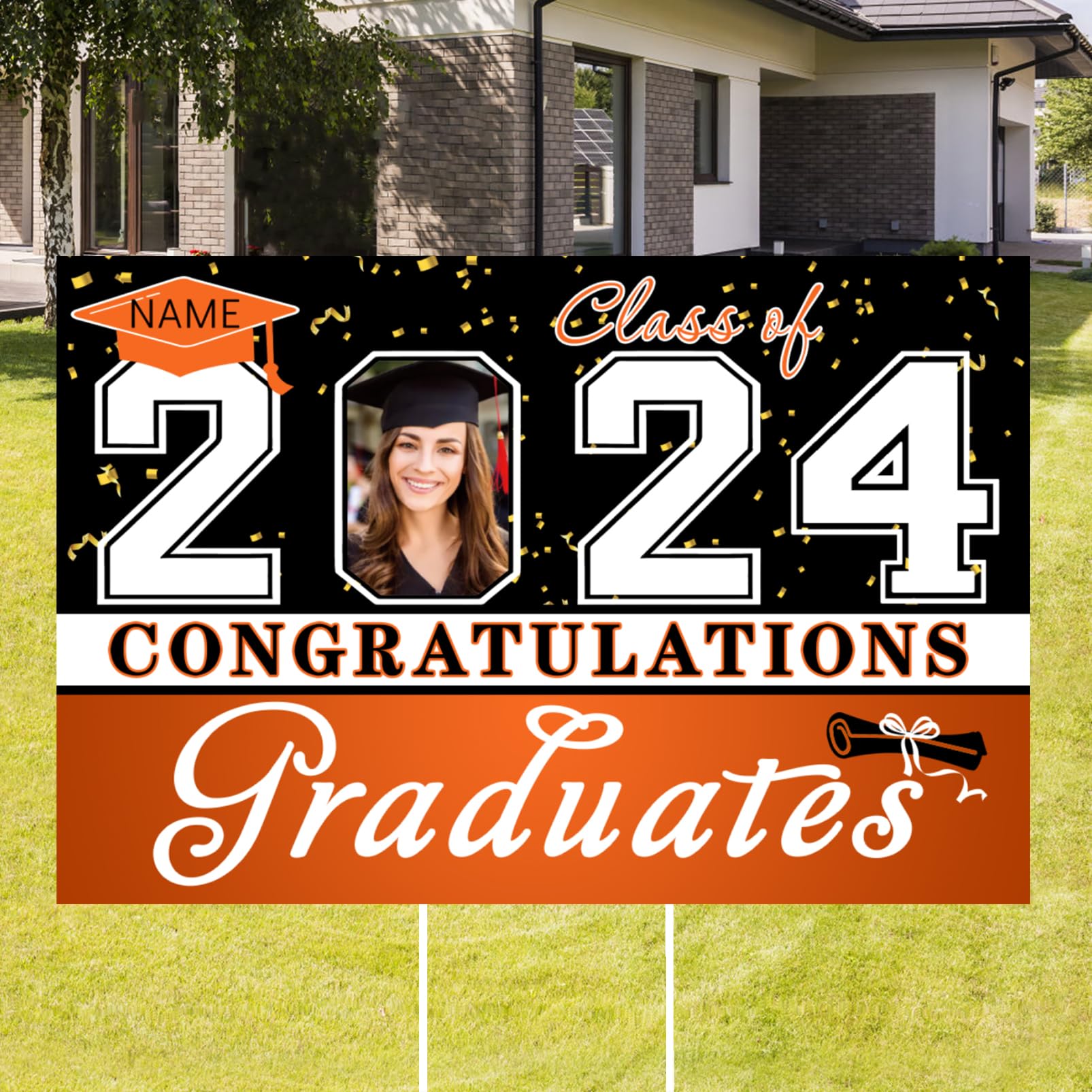 Snapklik.com : Dicodes Personalized Graduation Yard Sign