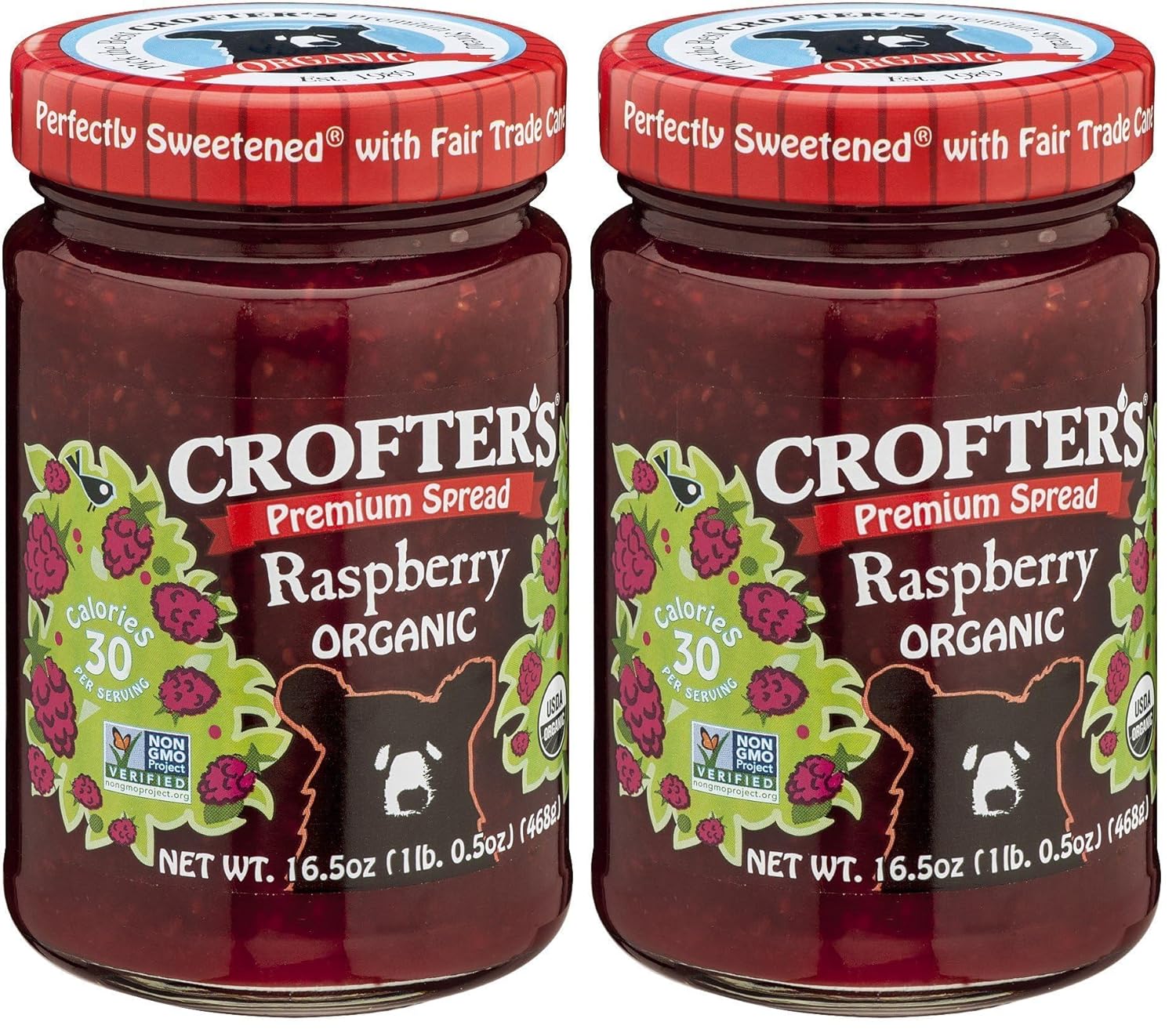 Amazon.com : Crofters Fruit Spread - Organic - Premium - Raspberry - 16 ...