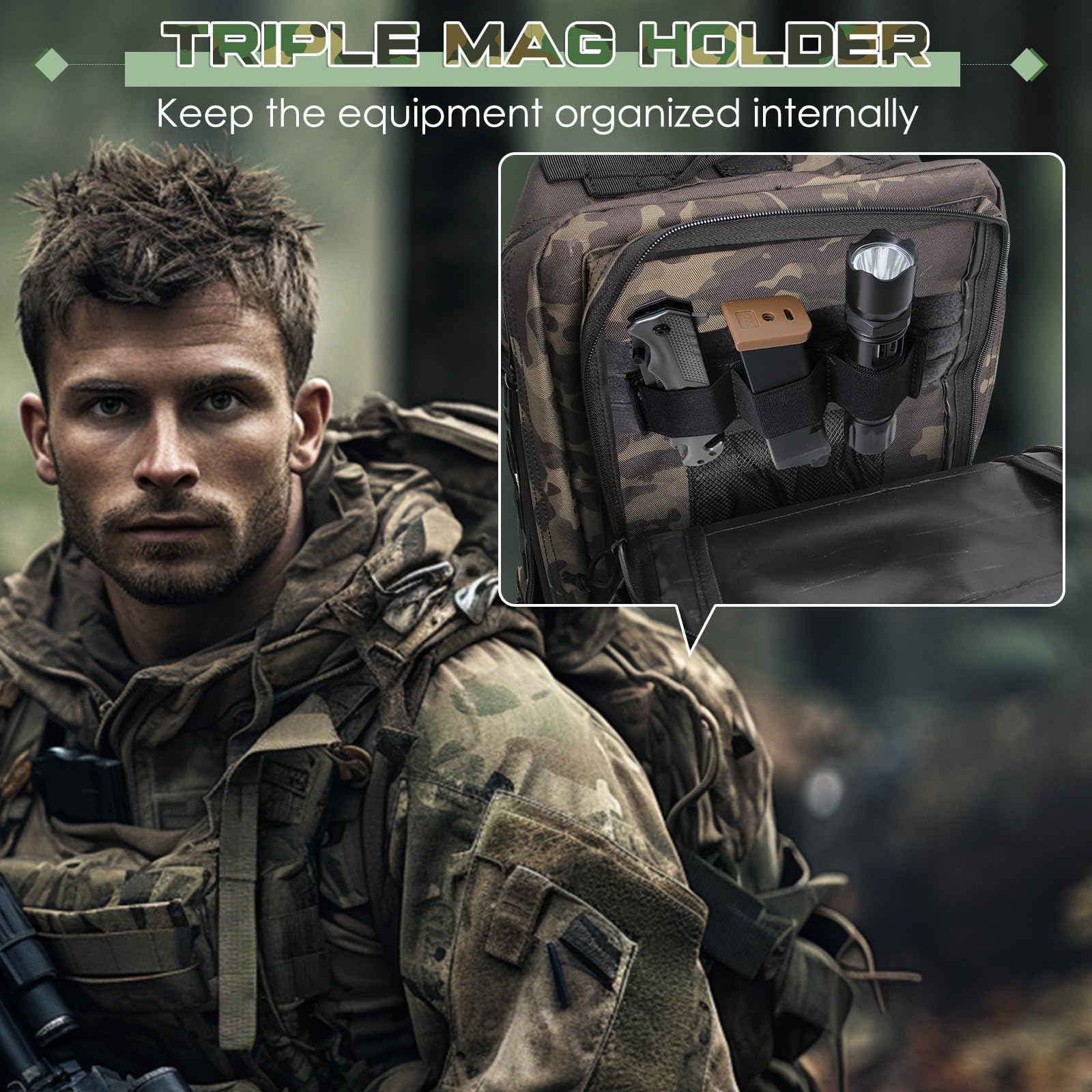Snapklik.com : OCQOTAT Triple Pistol Magazine Holster Holder - 2 Pack ...