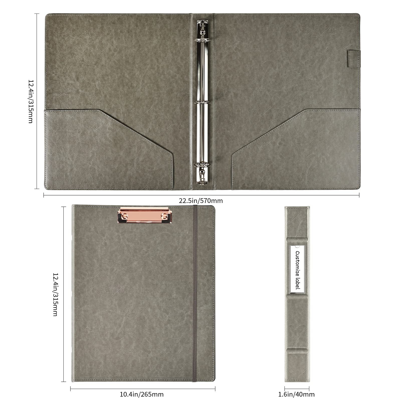 Snapklik.com : Ospelelf Vintage Hardcover 3 Ring 1 Inch Leather Binder ...