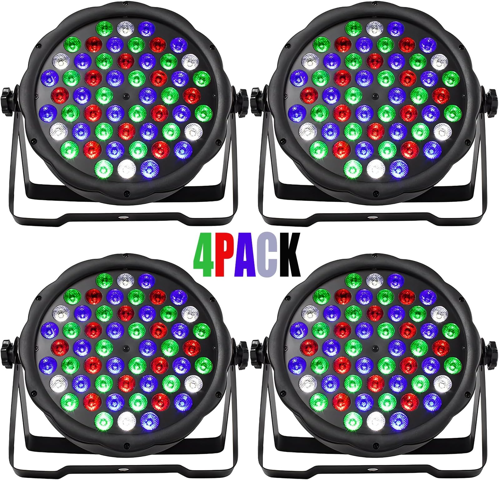 Geallmg Luces De Escenario, Cañón De Leds Rgb 54w Rítmico Dmx ...