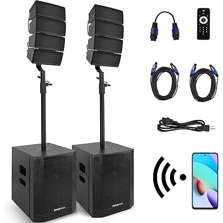 Amazon.com: Earthquake Sound DJ-Array Gen2 4x4" Line Array Loudspeaker System, Set of 2, Black ...