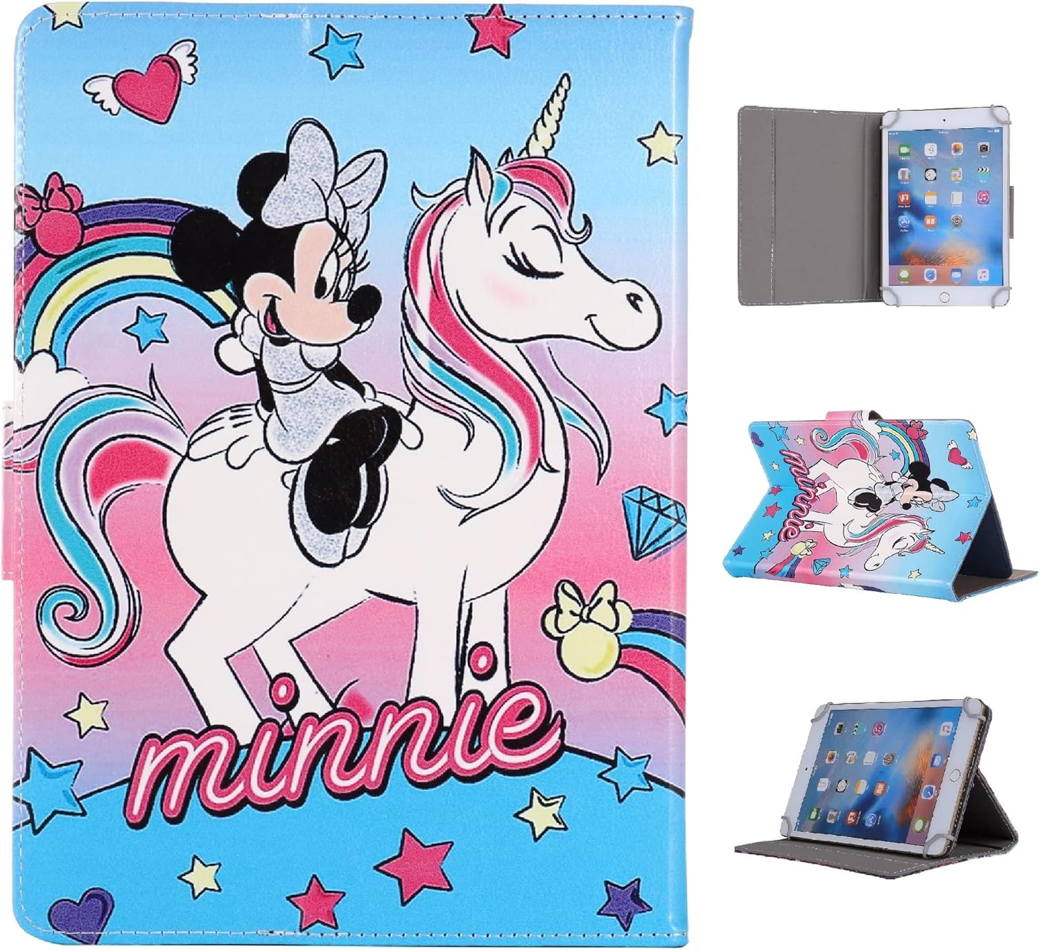 Pink/Rainbow colourful 7-inch Tablet Case ~ cover For ANY 7" Size Tab ...