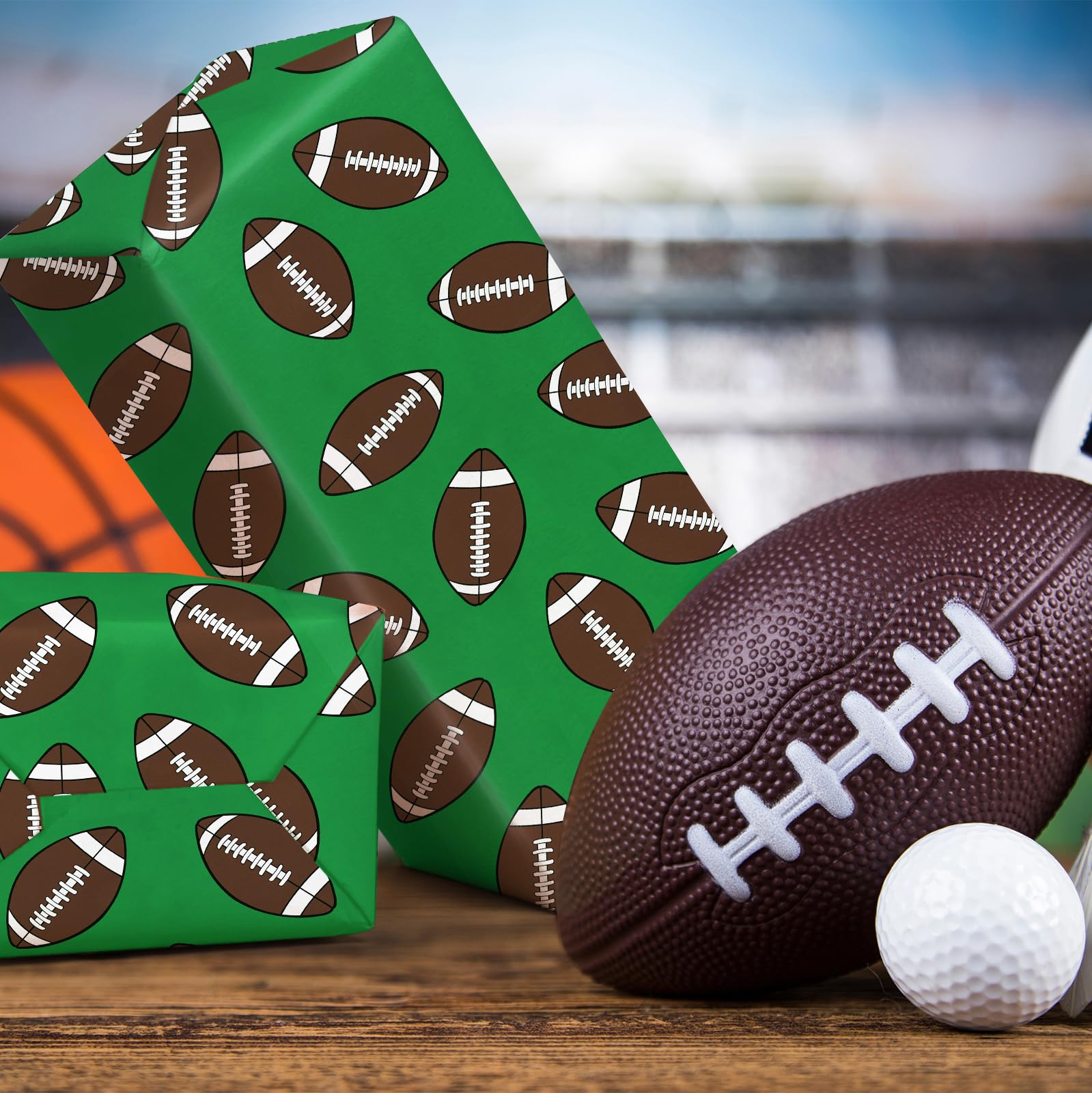Snapklik.com : WRAPAHOLIC Football Wrapping Paper Roll - Mini Roll - 17 ...