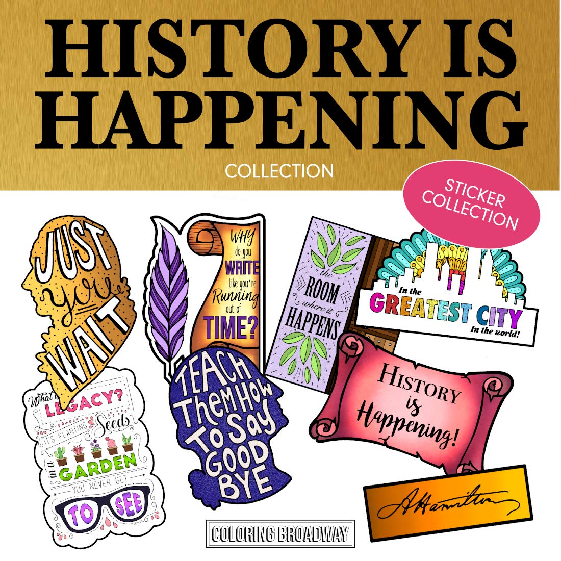 Amazon.com: Coloring Broadway - Hamilton Inspired Broadway Theater ...