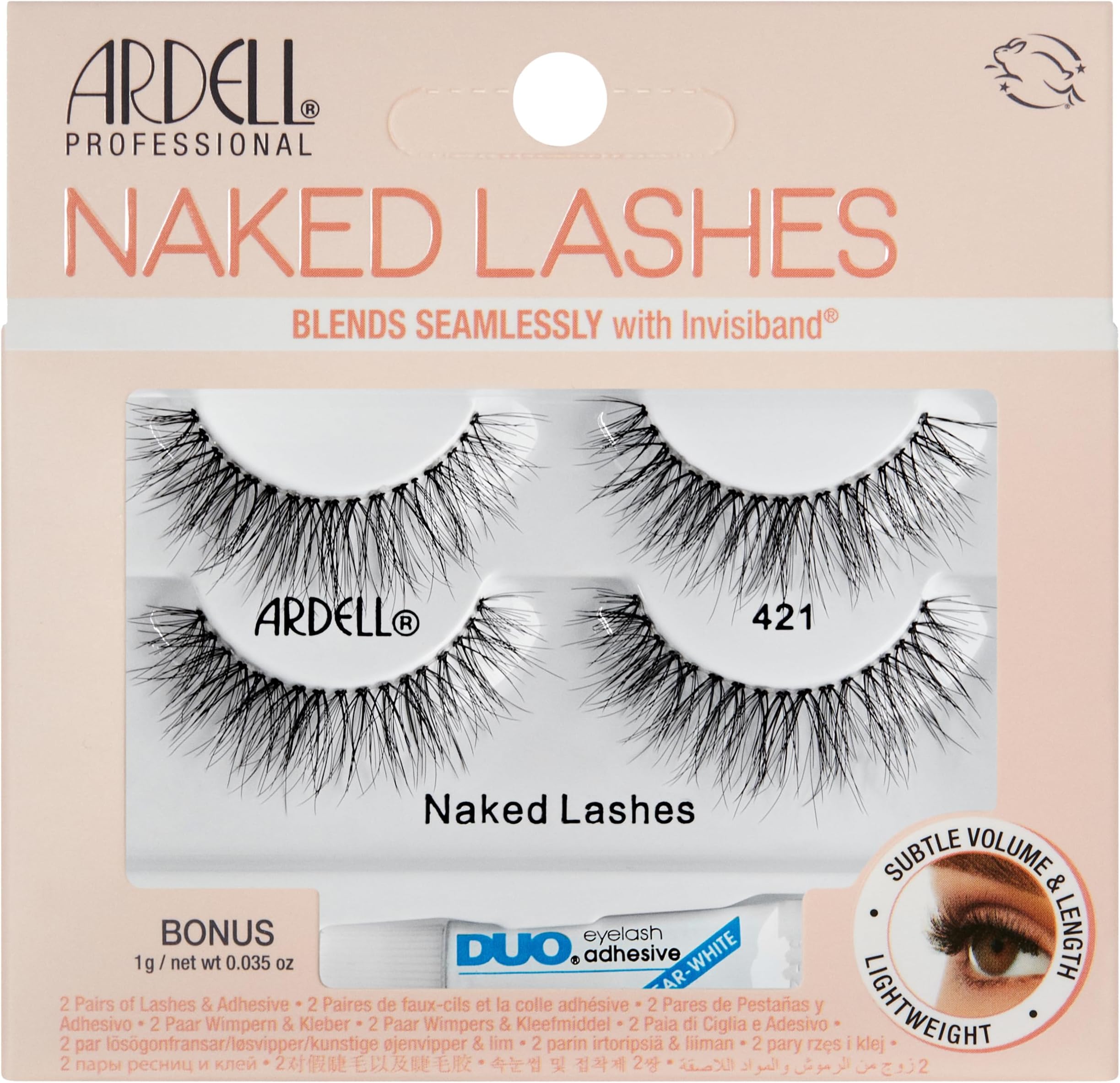 Amazon.com: Ardell Naked Lashes 421, 2-pack with 1g DUO Pipette : Beauty & Personal Care