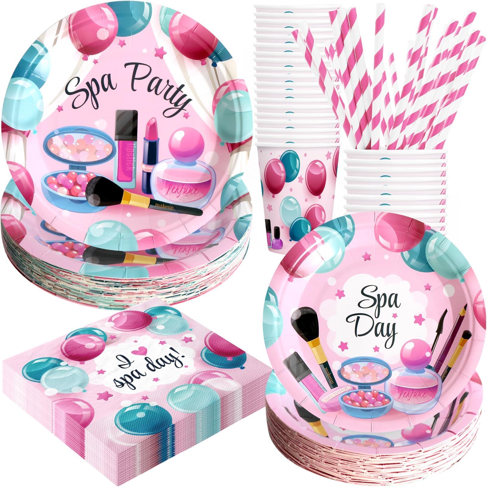 Amazon.com: Spa Birthday Party Decorations, 120Pcs Spa Day Party ...
