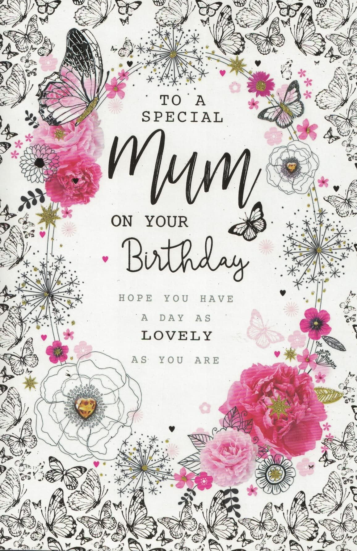 SPECIAL MUM BIRTHDAY CARD. MODERN DESIGN 9 X 6 INCHES. OE : Amazon.co ...