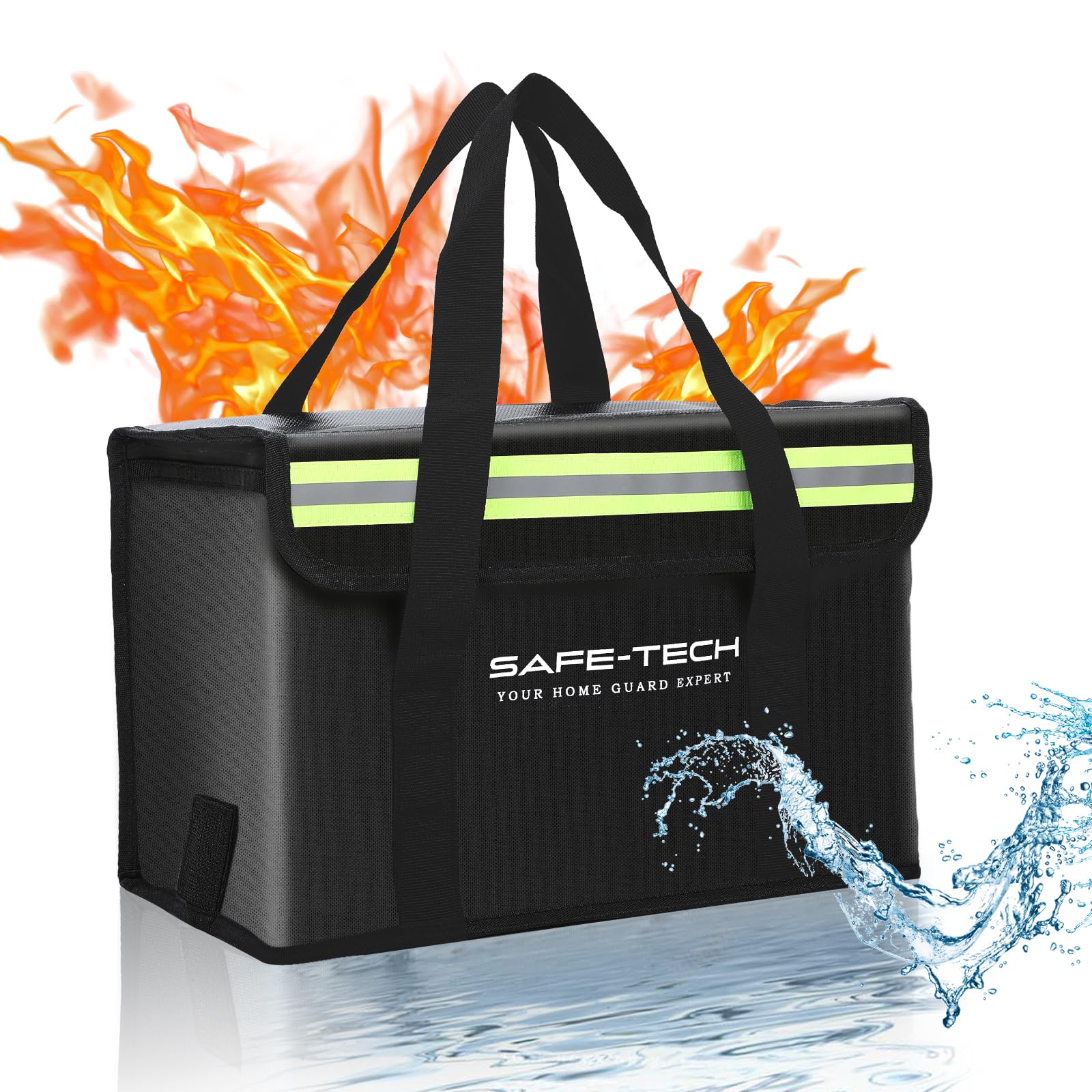 SAFE TECH Fireproof Lipo Safe Bag for Lithium Battery Storage and Charging, Waterproof ...