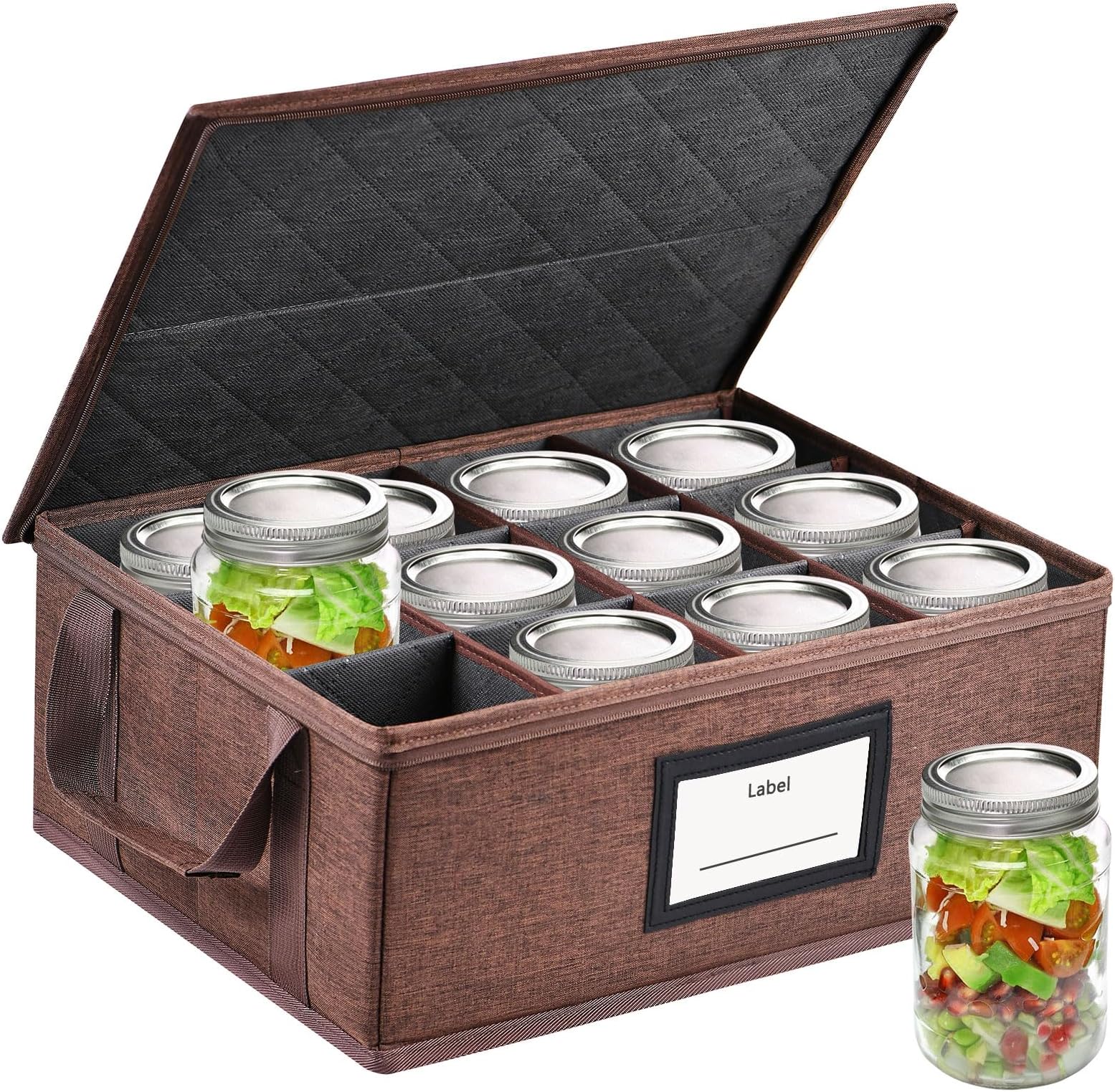 Amazon.com: JAK Industrial Mason Jar Storage Box/Quart Jar Container (6 ...