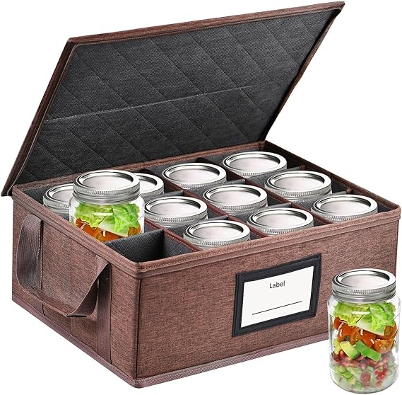 Amazon.com: Geliwosy 32 oz Mason Jar Storage Containers - Sturdy ...