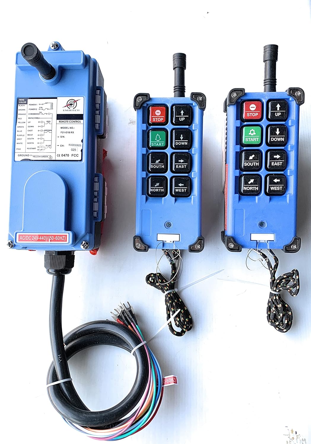 Litost® F21 E1B Wireless Crane Remote Control Single Speed 8 Buttons AC ...