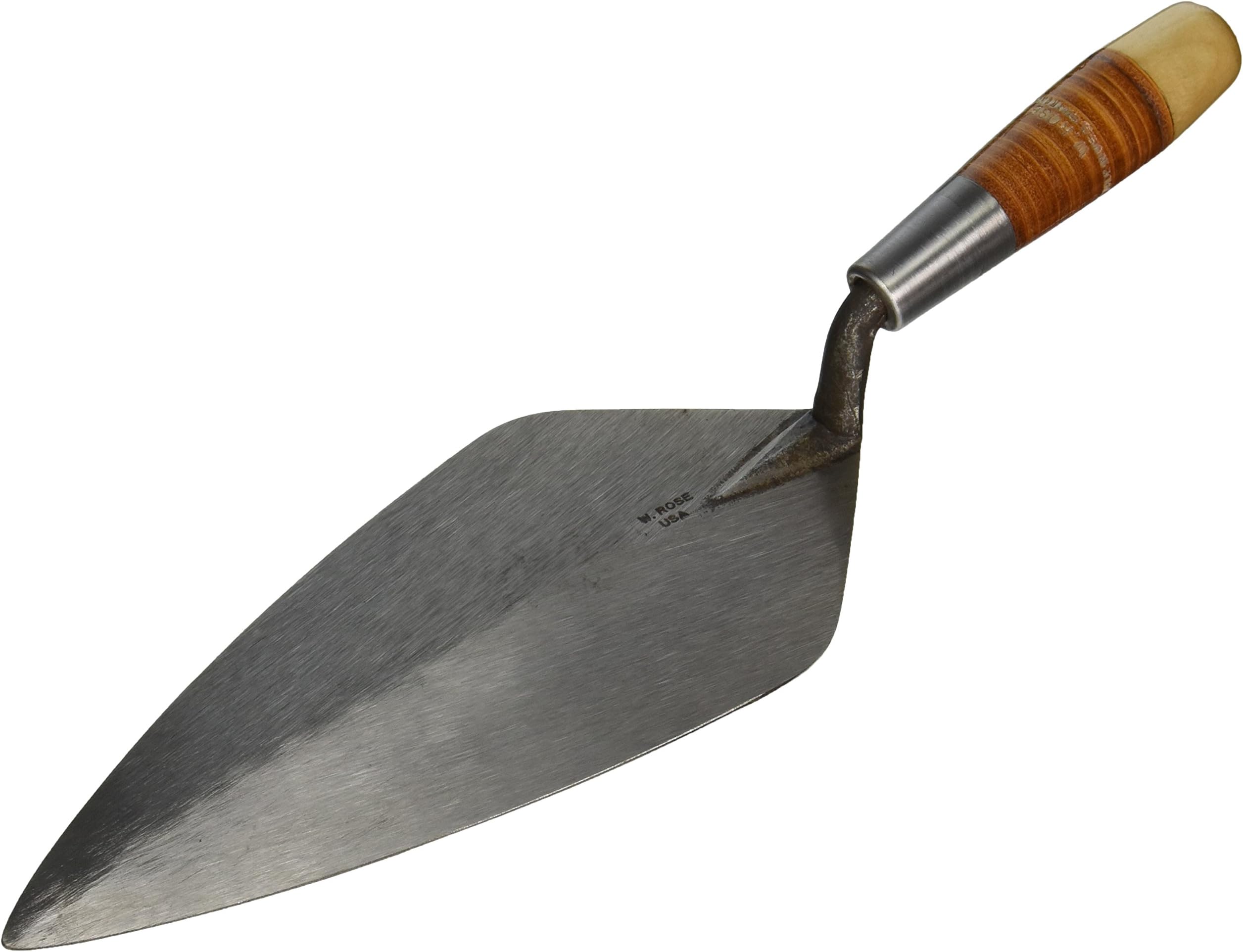 W. Rose RO316-12 12" Narrow London Brick Trowel w/Leather Handle ...