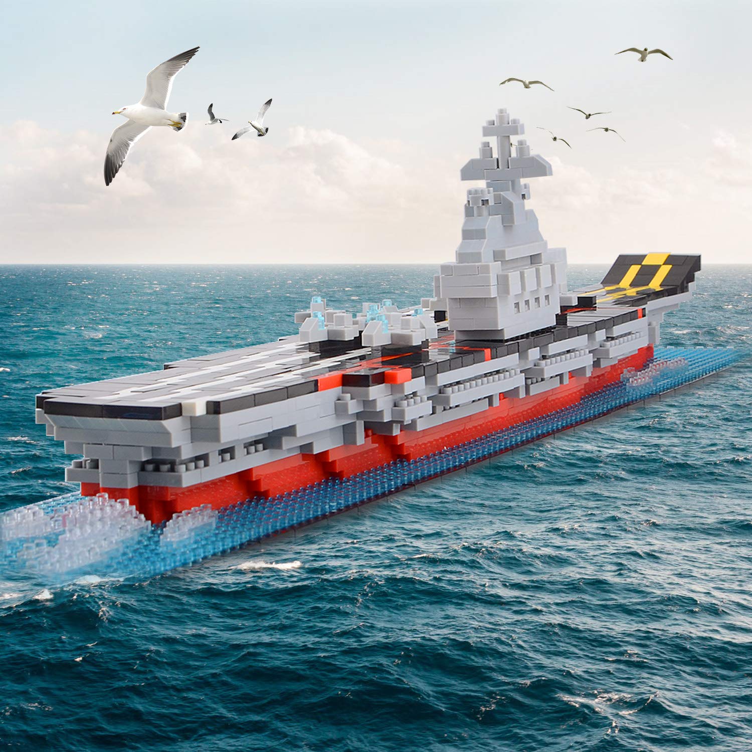 Snapklik.com : Building Blocks Set Aircraft Carrier Model Micro Mini ...