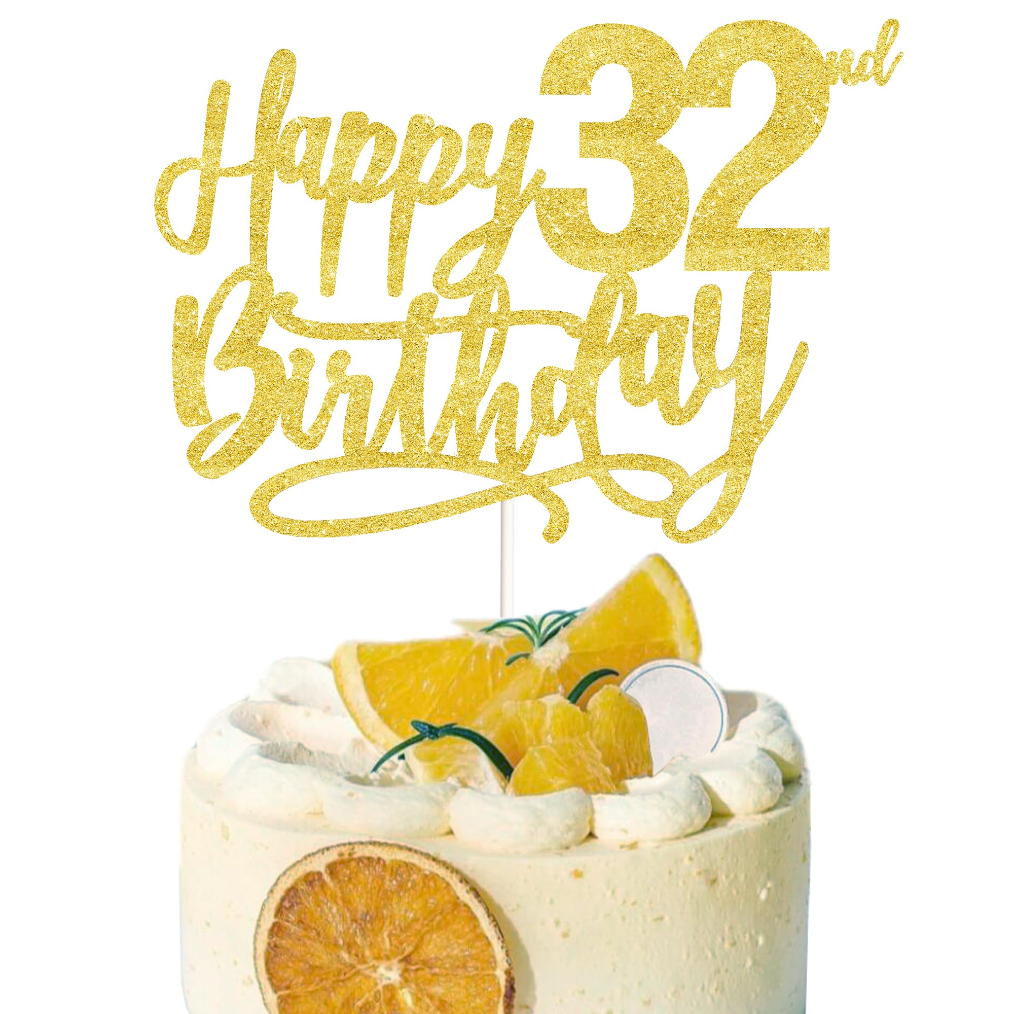 Snapklik.com : 32 Birthday Cake Toppers, 32nd Birthday Decorations ...