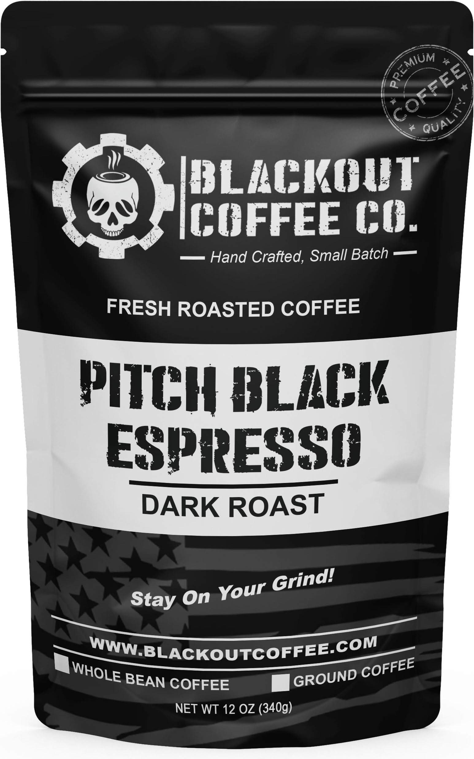 Amazon.com : Blackout Coffee, Pitch Black Espresso Extra Dark Roast ...