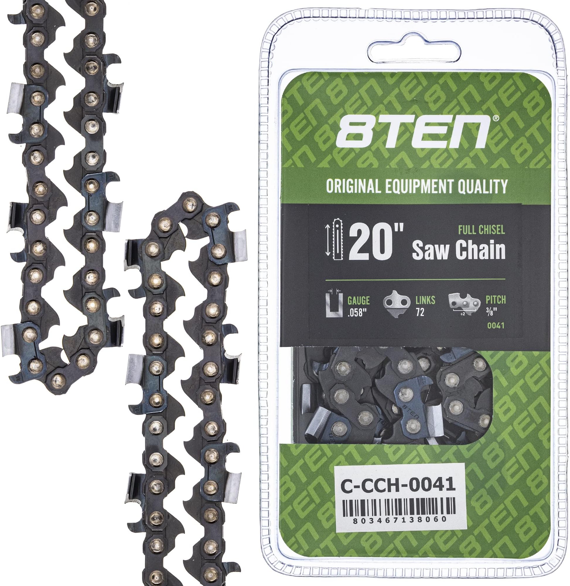 Amazon.com: FORESTER 20in Solid Carbide Full-Chisel Chainsaw Chain Loop ...